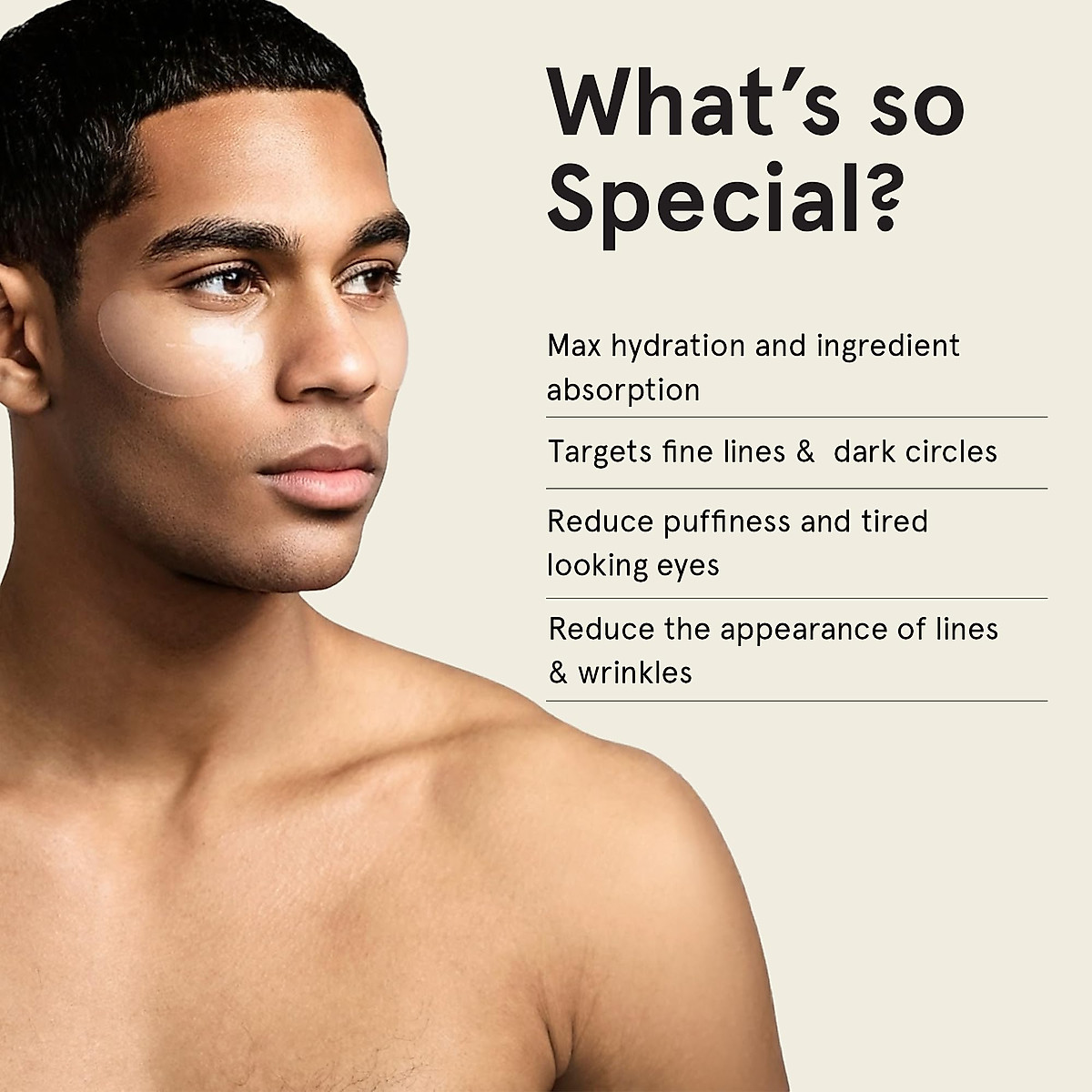 BRO MASK Under Eye Gel Pads: Cooling Eye Patches for Dark Circles and Puffiness | Anti Aging Hydrogel Eye Patch Set w/Bakuchiol, Green Tea, Hyaluronic Acid, Caffeine, Niacinamide/Vitamin B3-6 Pairs