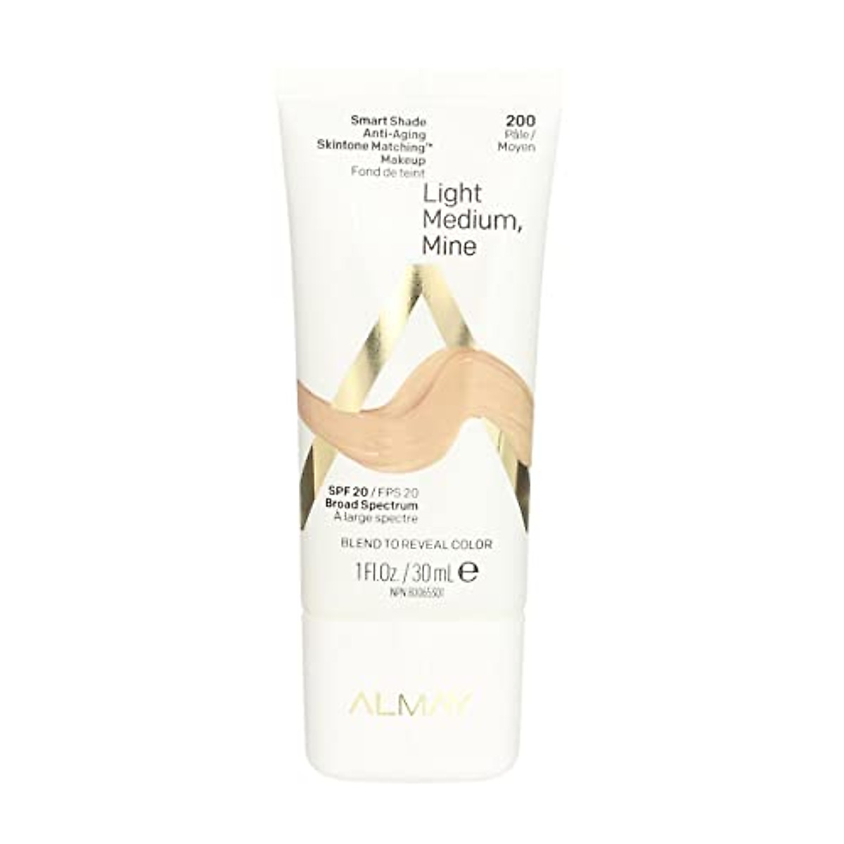 Almay Smart Shade Anti-Aging Skin Tone Matching Makeup, Light Medium/200, 1 Fluid Ounce