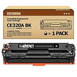 Chyumink Remanufactured Replacement for HP 128A CE320A Black Toner Cartridges use with Color CP1523n CP1525nw CM1415fnw CP1525n CM1415fn - 1 Pack