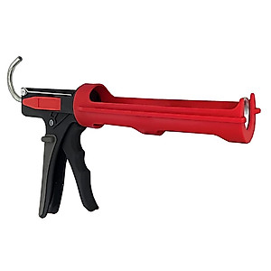 Newborn Octogun 208D Drip-Free Caulk Gun - Integrated 4-Sided Tooling Square & 2-Sided Scraper | 12:1 Thrust Ratio | Lightweight Plastic Design with Revolving Barrel
