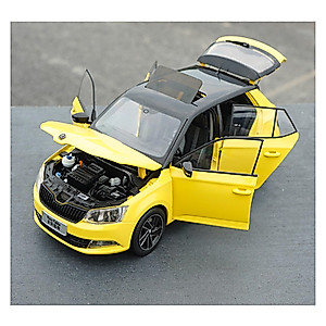 Alloy Resin Car Vehicle Model 1 18 Fit for Skoda Fabia Vehicle Metal Scale Alloy Diecast Car Model Static Toy Fit for Collectible Gift Display Festive Deluxe Gift (Color : C)