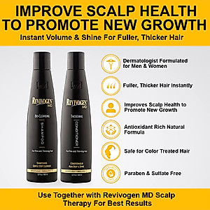 Revivogen MD Bio-Cleansing Shampoo and Conditioner for Thinning Hair, DHT Blocker Shampoo, Hair Loss Shampoo, Shampoo Thinning Hair, Conditioner for Thinning Hair, Hair Loss Conditioner 12oz
