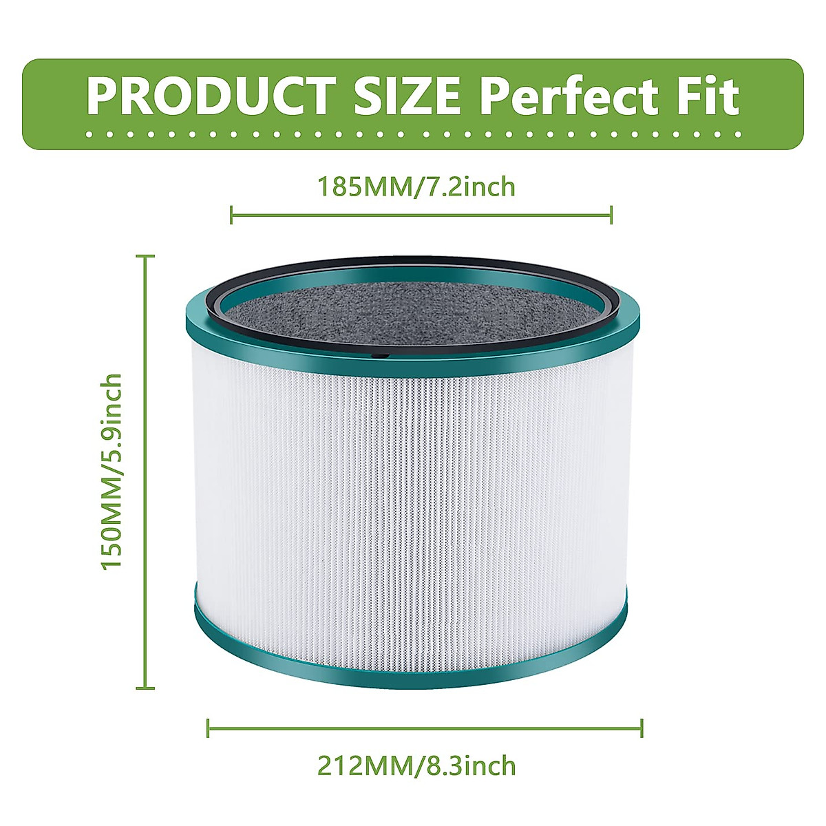 Star Maktion,2 Pack Air purifier filters replacements,High-Efficiency Activated Carbon,Compatible with Dyson DP01、DP03、HP00、HP01、HP02、HP03、Desktop Purifier,part number 968125-03