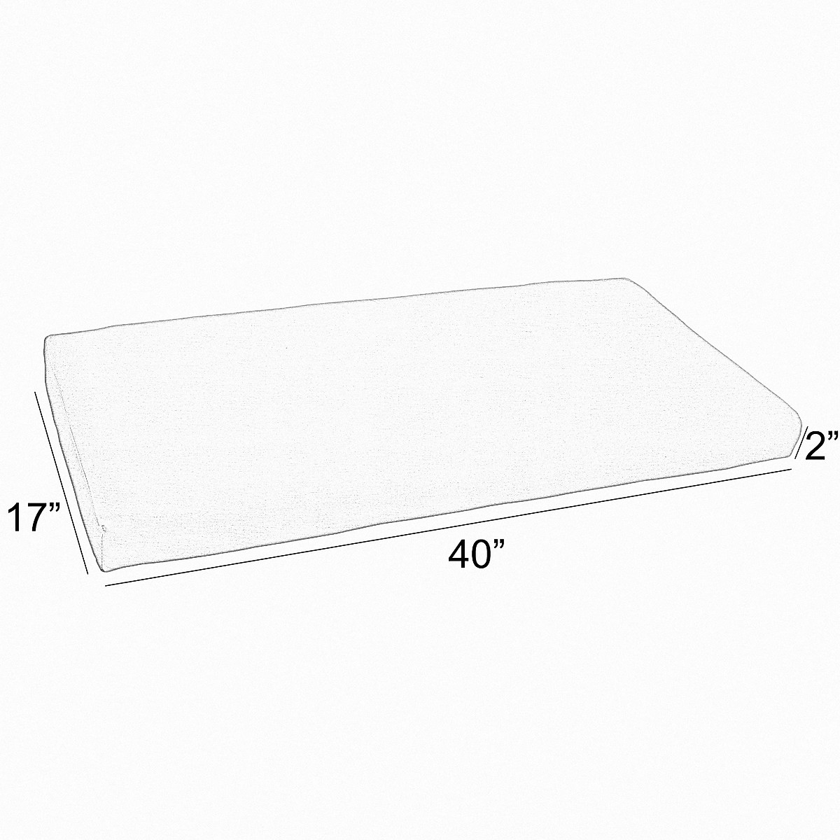 Sorra Home Outdoor/Indoor Bench cushion, 40 in x 17 in x 2 in, Deja Stucco