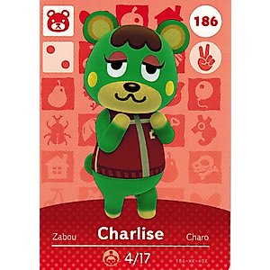 Nintendo Animal Crossing Happy Home Designer Amiibo Card Charlise 186/200 USA Version
