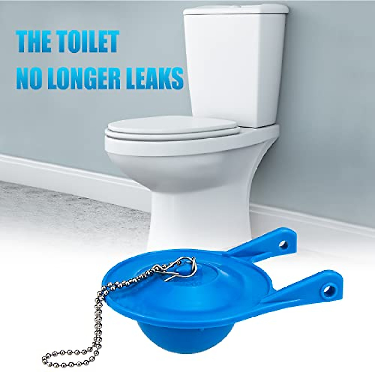 Gerber Toilet Flapper Replacement, 2 Pack 3 inch for Gerber 99-788 with 2 Toilet Handle Chains Ullnosoo Rubber Water Saving, Easy to Install