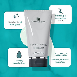 TEMPLESPA | IN GOOD CONDITION | Luxury Hair Conditioner, Lightweight Feel for Soft and Glossy Hair. Free from Parabens, Phthalates and Sulphates, Natural Ingredients, Cruelty-Free, Vegan 5.0 fl.oz.