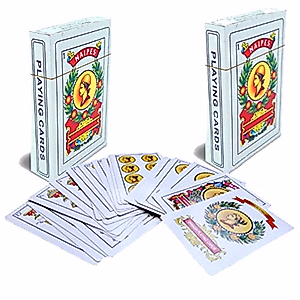 Liliane Collection Spanish Playing Cards - 2 Full Decks with 50 Cards - Smooth Plastic Coated Cards – cartas Barajas o Naipes Espanoles in a Beautifully Artistic Traditional Design