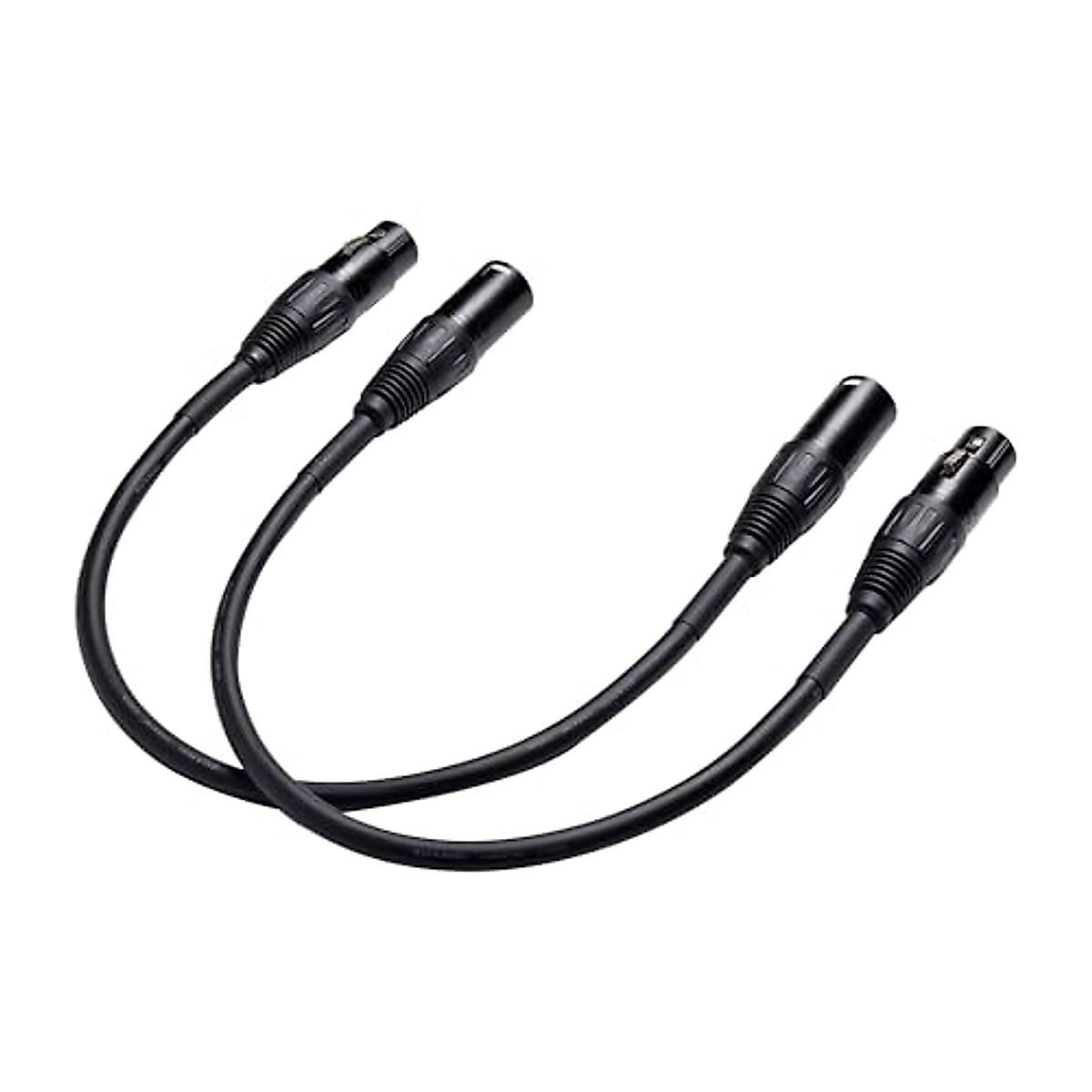 Suanqi XLR Cable XLR Adapter Cable XLR to XLR Microphone Cable, 3-Pin Female to 3-pin Male Balanced Shielded XLR Cable (6in)
