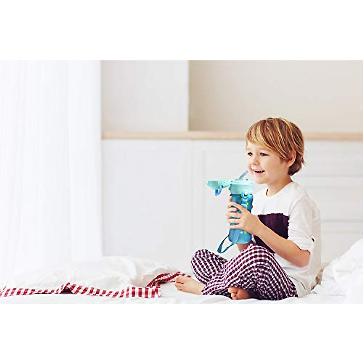 L.A. Baby Ultimate Stainless Steel Insulated Straw Sippy Cup | 9oz Toddler Water Bottle with Straw | Insulates 10+ Hours | Medical Grade Stainless Steel | Spill-Proof Design - Rose Gold