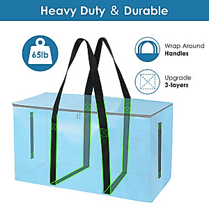 Storage Bags for Clothes, Extra Large Clothing Storage Bags with Reinforced Handle, Storage Containers for Organizing Bedding, Blanket, Sheets, Pillows, Closet and Toys