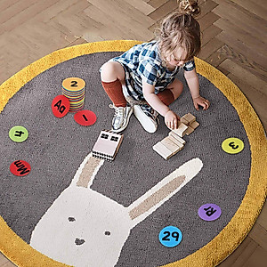Carpet Marker Spots with Number 1-34 Alphabet A-Z, 60 Pcs 4 inches Floor Circles Marker Dots for Teacher Preschool Kindergarten Classroom