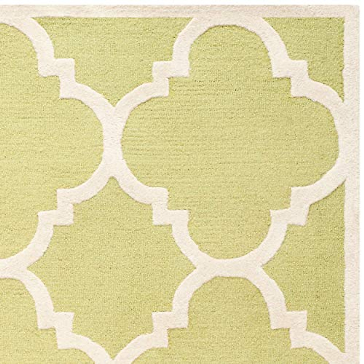 SAFAVIEH Cambridge Collection Area Rug - 9' x 12', Green & Ivory, Handmade Moroccan Trellis Wool, Ideal for High Traffic Areas in Living Room, Bedroom (CAM140T)
