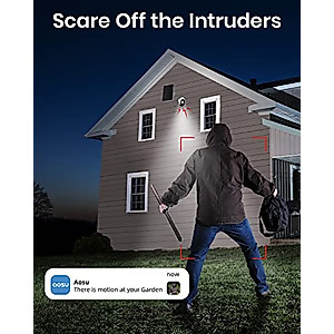 AOSU Solar Security Cameras Wireless Outdoor, 2K QHD Battery Powered Home Security System, 4 Cameras Kit with 166° Ultra-Wide View, Forever Power, Spotlight Camera, 32G Local Storage, No Monthly Fee