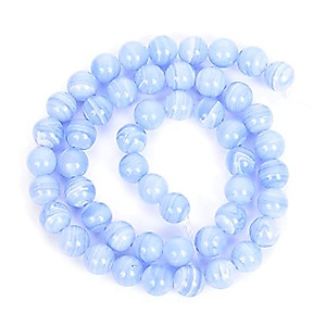 NHBT YU 6/8/10mm Natural Stone Synthetic Purple Agate Round Beads Loose Spacer Bead for Jewelry Making DIY Accessories T87 (Color : H8648, Item Diameter : 6mm)