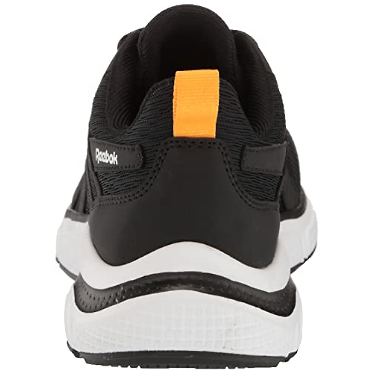 Amazon Essentials by Reebok Women's All Day Comfort Slip-Resistant Alloy-Toe Safety Athletic Work Shoe, Black/Gold/White, 8.5