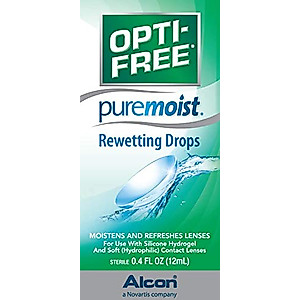 Alcon Opti-Free PureMoist Rewetting Drops 12 ml (Pack of 6)