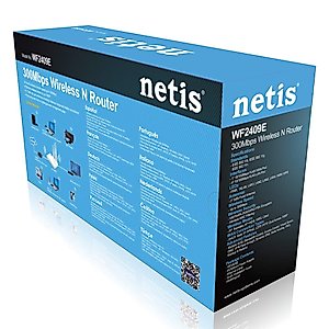 Netis WF2409E 300Mbps High-Speed Wireless N Router | Smart 3 x 5dBi High Gain Antennas with Parental Control for Computers, Smartphones, Wireless Cameras