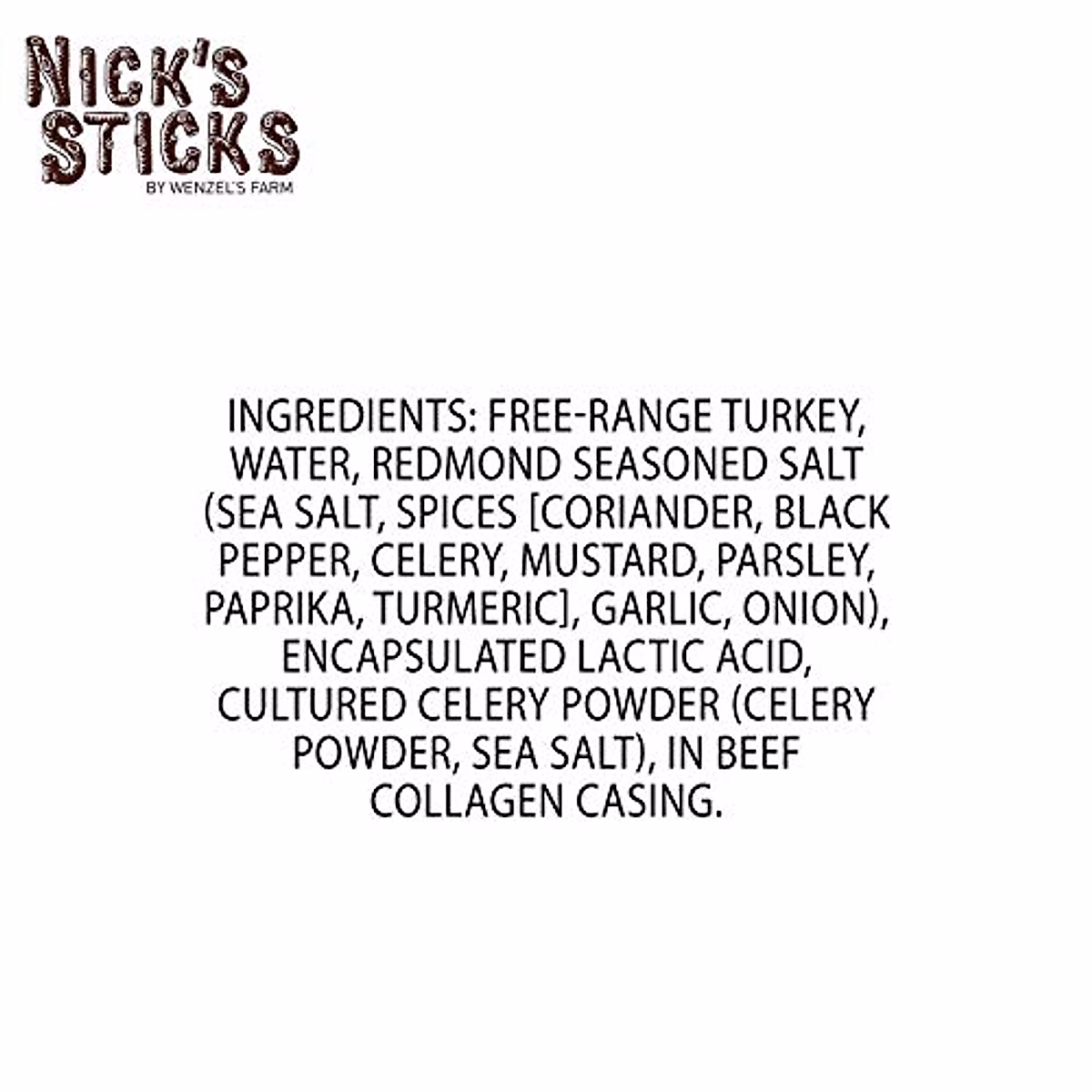 Nick's Sticks | Free Range Turkey Snack Sticks | Made in the USA | Gluten Free | Paleo, Keto, Whole30 Approved | No Soy, Antibiotics or Hormones (12 – 1.7oz. Packs of 2 Sticks)