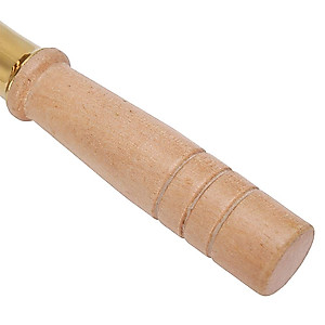 330ml Milk Pot Gold Stainless Steel Flat Bottom Butter Melting Pot with Wooden Handle, Mini Sauce Pan Coffee Warmer Pot for Chocolate Melting