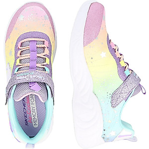 Skechers Kids Girls Unicorn Dreams Sneaker, Purple/Multi, 2 Little Kid