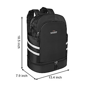 KingBig Gym Backpack Waterproof Backpack With Shoe Compartment Lightweight Travel Backpack Sports Backpack Small Gym Bag（high-capacity）