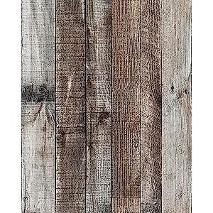 Livebor Grey Wood Wallpaper Peel and Stick Wallpaper Contact Paper 17.7inch x 118.1inch Shiplap Wood Peel and Stick Wallpaper Faux Wood Plank Wall Paper Barnwood Contact Paper Self Adhesive Decor