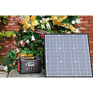 SUYIKIN 200W Portable Power Station, FlashFish 40800mAh Solar Generator with 50W 18V Portable Solar Panel, Flashfish Foldable Solar Charger with 5V USB 18V DC Output