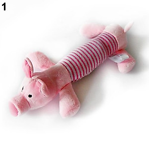 Cute Dog Toy Pet Puppy Plush Sound Chew Squeaker Squeaky Pig Elephant Duck Toy - 3 liyhh