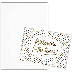 Pipilo Press 36 Pack Welcome Cards with Envelopes for New Employees, Business Greeting Note Cards for Team Gifts, Guests in Confetti Design, Blank Inside (5 x 7 In)