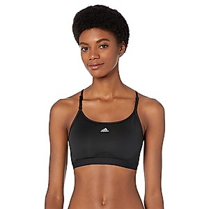 adidas Women's Training Light Support Good Level Bra Padded, Black, Medium DD