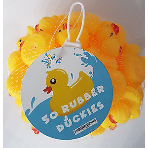 Mini Rubber Ducky Baby Bath Toy 50-Pack