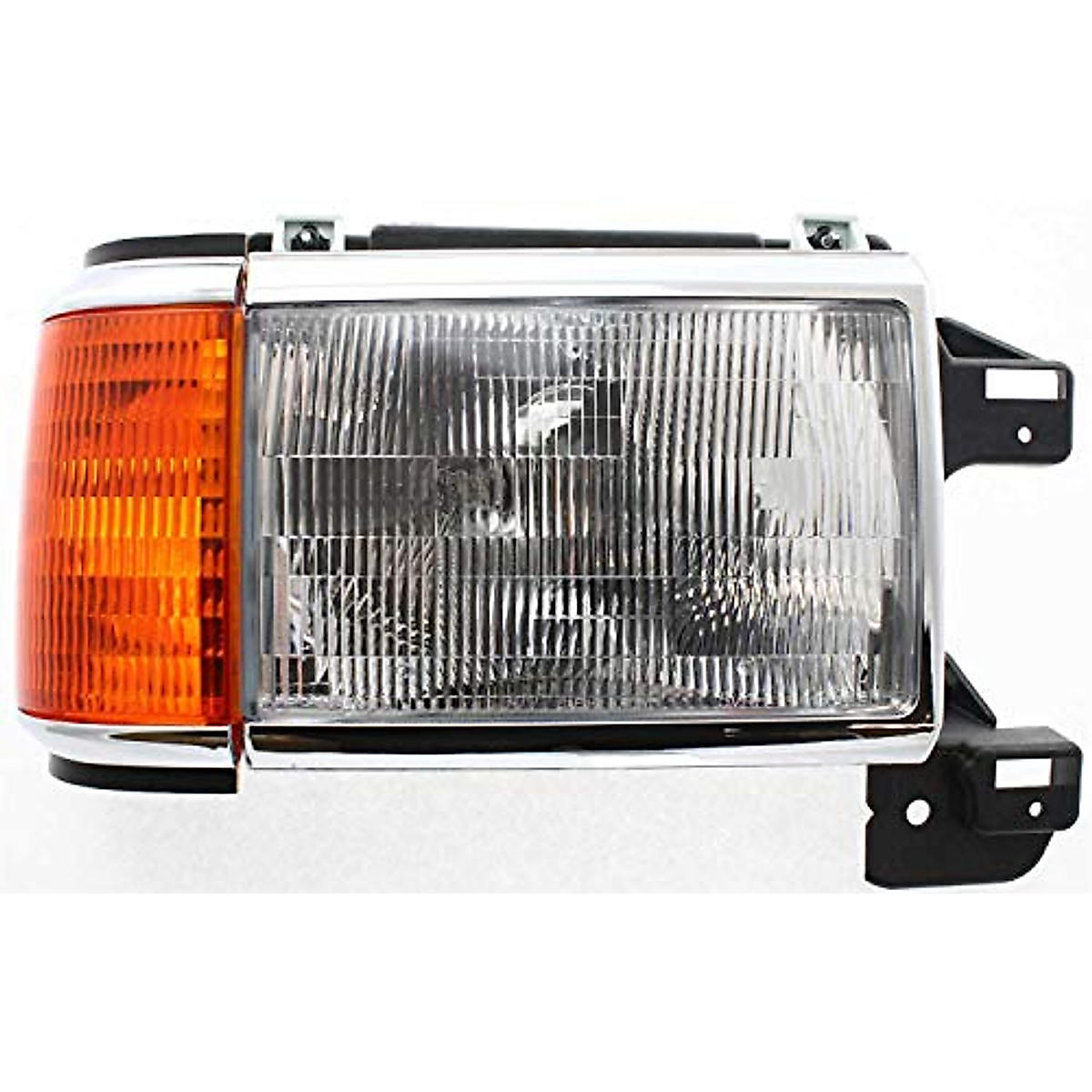 Evan Fischer Driver and Passenger Side Headlight Set of 2 Compatible with 1987-1991 Ford F-150, 1987-1991 F-250, 1987-1991 F-350 & 1987-1991 Bronco - FO2502105, FO2503105