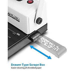 MAKEASY Coil Spiral Binding Machine - Manual Hole Punch - Electric Coil Inserter - Adjustable Side Margin - for Letter Size/A4/A5, Comes with 100pcs 5/16'' Plastic Coil Binding Spines & Plier