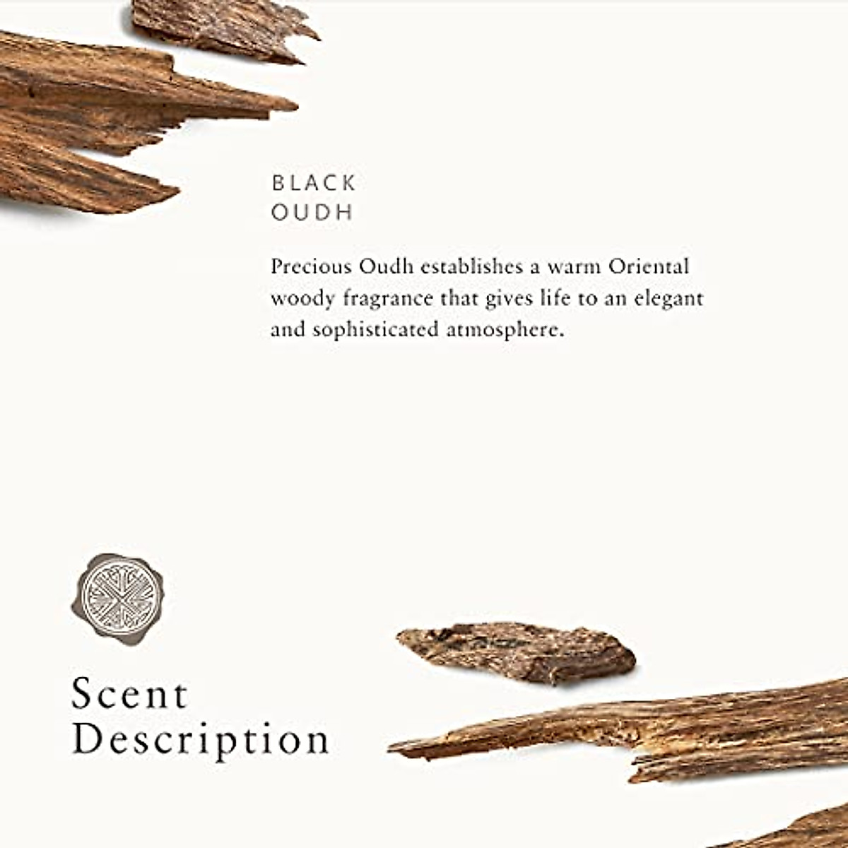 RITUALS Black Oudh Elegance Luxury Oil Reed Diffuser Set - Fragrance Sticks with Black Oudh & Patchouli - 15.2 Fl Oz