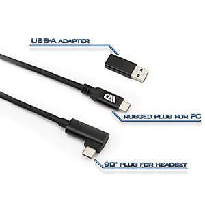 CASEMATIX 13FT USB C Cable Compatible with Oculus Quest 2 Link - USB 3.2 Type-C High-Speed Data and Charging Compatible, Included USB-A Adapter