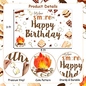 Sursurprise S’Mores Party Decorations, S’Mores Baby Shower Decor, S’More Baby Shower Backdrop Balloon Garland Arch Kit, Camping Campfire Camper Party Supplies