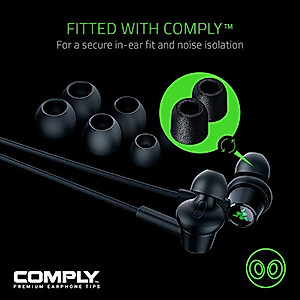 Razer Hammerhead USB-C Active Noise Cancellation (ANC) Earbuds DAC - Custom-Tuned Dual-Driver Technology - in-Line Mic & Volume Control - Aluminum Frame - Braided Cable - Matte Black