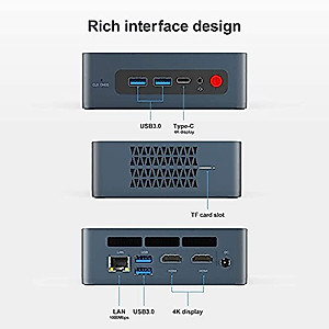 Beelink Mini PC SEi10 Core i3-10110U(up to 4.10 GHz), 16GB RAM 512GB NVMe M.2 SSD Windows 10 Pro Mini Desktop Computer Support 4K Dual HDMI, WiFi-6 with BT5.0 (16GB+512GB/Intel 10th Core i3 10110U)