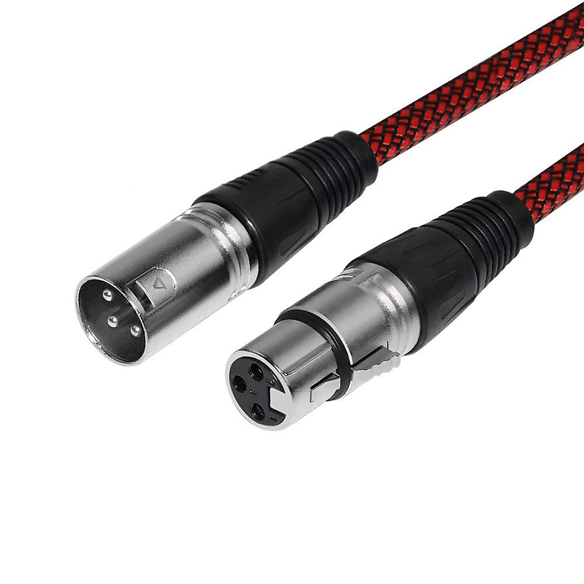 FURUI XLR Cable 50ft Male to Female, Microphone XLR Cable 3 Pin Nylon Braided Balanced XLR Cable Mic DMX Cable Patch Cords with Oxygen-Free Copper Conductors