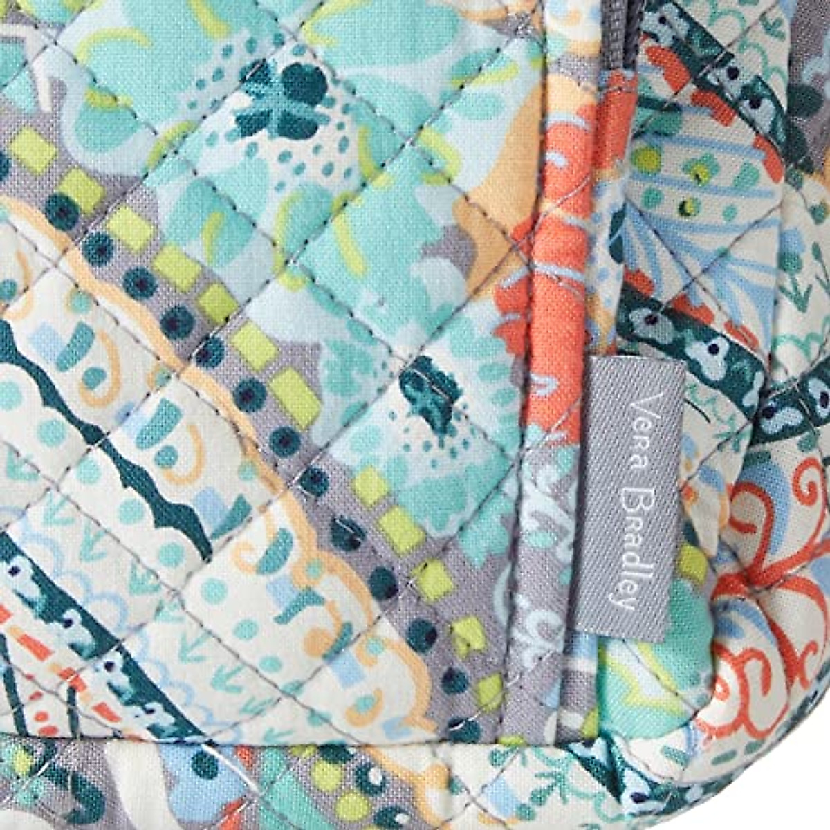 Vera Bradley Women's Cotton Little Hipster Crossbody Purse With RFID Protection, Citrus Paisley - Recycled Cotton, One Size