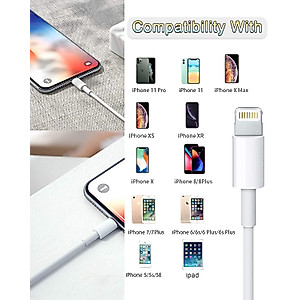 4 Pack [Apple MFi Certified] Apple Charging Cables 3ft, iPhone Chargers Lightning Cable 3 Foot, Fast iPhone Charging Cord for iPhone 14/14Pro/13/13Pro/12/11/11Pro/11Max/ X/XS/XR/XS Max/8, ipad(White)