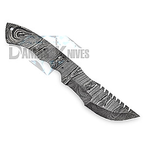 Premium Custom Handmade Damascus Steel Blank Blade Tracker for Knife Making - HB 15. Ideal for Knife Projects and Customization. Durable and Versatile Blank Blade for Knife Making Enthusiasts.