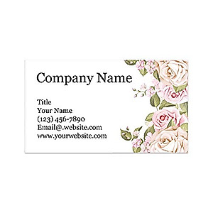 Custom Printed 100% Recycled Card Stock Business Cards - Thick Sturdy Stock - 3.5" x 2" - 100% Recycled Content - 100% Made in the U.S.A. (Rose Pink, 100)