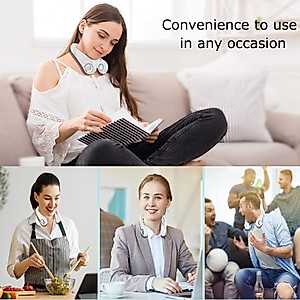 Personal Neck Fan Rechargeable Hands Free Fan - 3 Wind Speed Portable sports fan for Travel Indoor Outdoor - USB Powered Adjustment Cooling Fan for Women Men