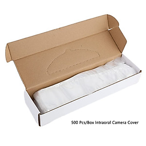 Disposable Intraoral Camera Sleeves - Dental Endoscope Sheaths Supplies, 9.4"x1"x1.7", 500Pcs/Box