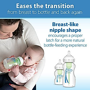 Dr. Brown's Natural Flow Level 2 Wide-Neck Baby Bottle Silicone Nipple, Medium Flow, 3m+, 100% Silicone Bottle Nipple, count 6 (Pack of 1)