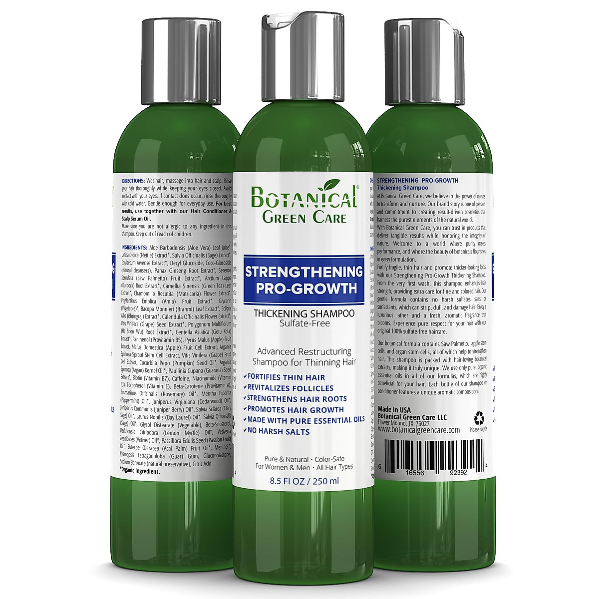 Strengthening Pro-Growth Shampoo, Hair Loss Therapy. Thickening Shampoo for Thinning Hair, Hair Loss Shampoo