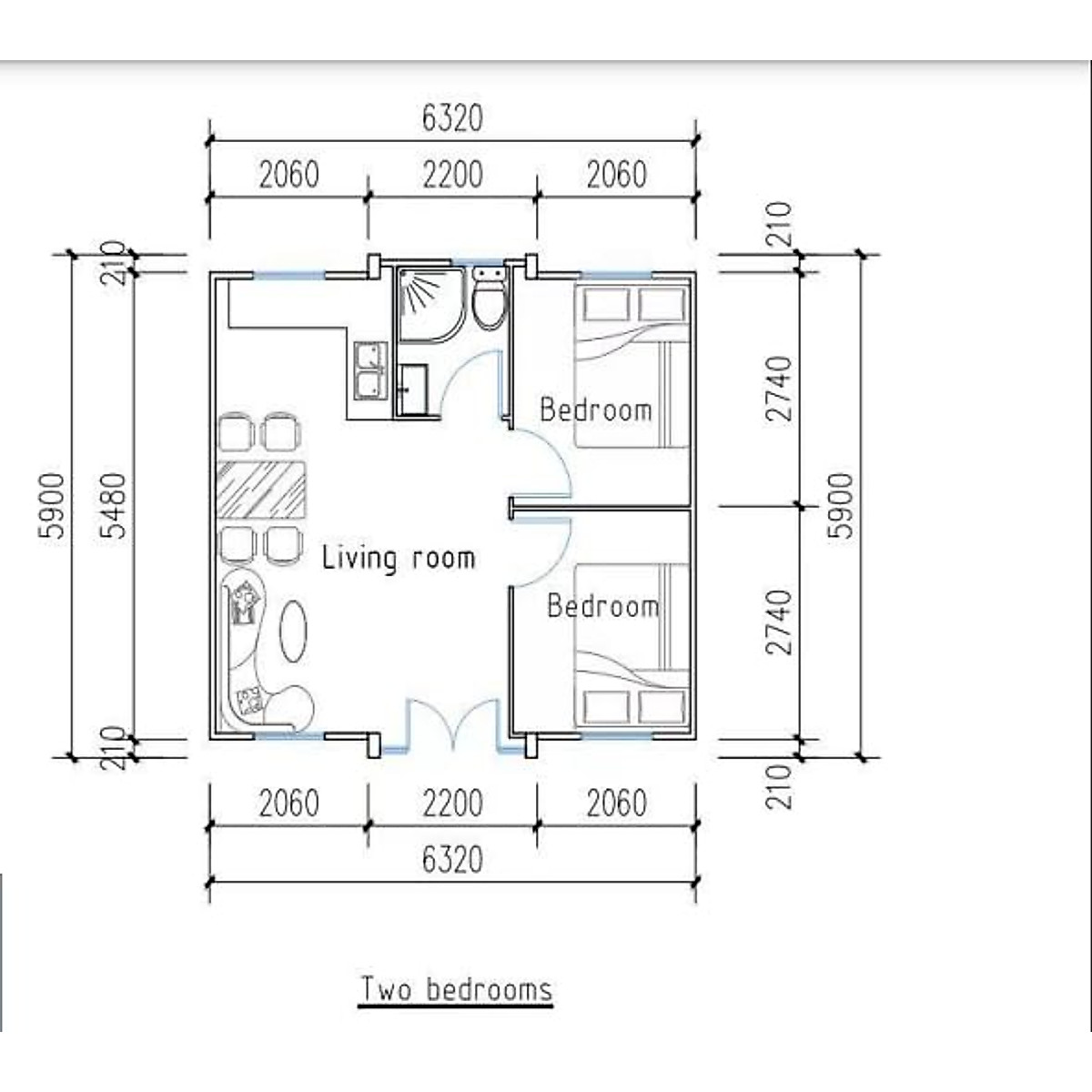 Mobile Prefabricated Tiny house, 19ft x 20ft private space of 2 bed rooms, living room, restroom and kitchen, Ideal for Air bnb hosting, Office or Workshop.