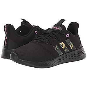 adidas Women's Puremotion Running Shoe, Core Black/Green Oxide/Pulse Lilac, 10